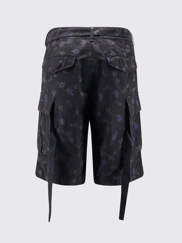 Sacai Floral Print Cotton Cargo Shorts
