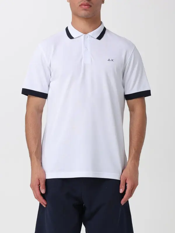 SUN 68 Cotton Logo Polo Shirt - White