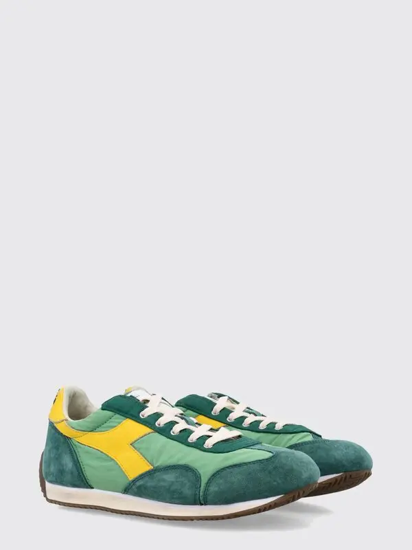 DIADORA Suede And Nylon Lace-up Sneakers - Green