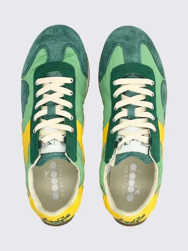 DIADORA Suede And Nylon Lace-up Sneakers - Green