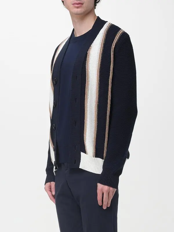 KANGRA Striped Cotton Cardigan