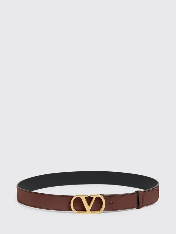 Valentino Garavani V Logo Belt - Cocoa