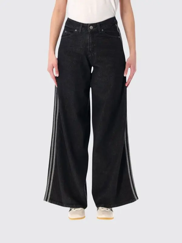 ADIDAS ORIGINALS Wide Leg Cotton Denim Jeans