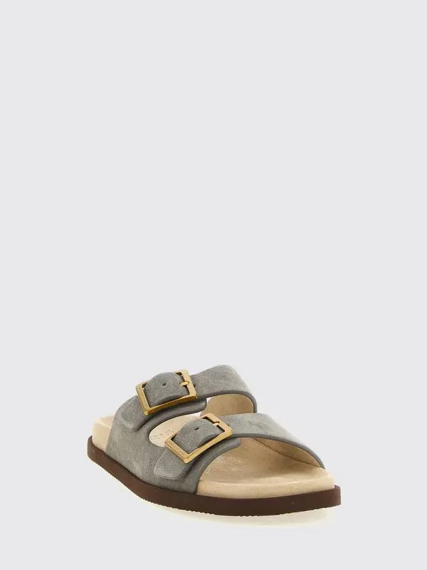 Brunello Cucinelli Buckled Sandals - Grey