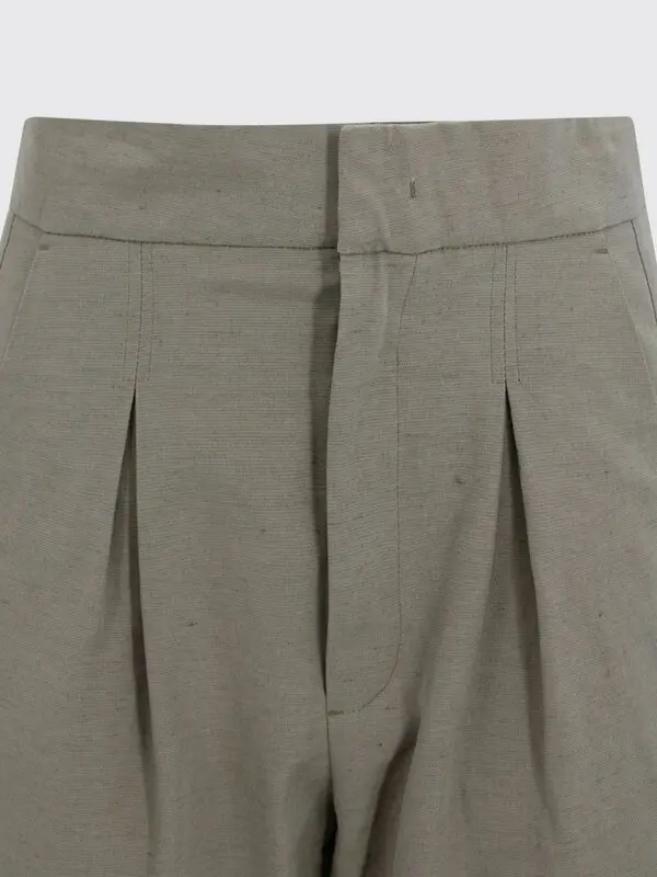 Soeur Viscose And Linen Blend Straight Trousers