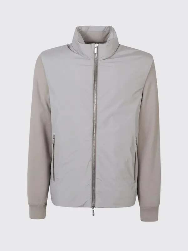 MOORER Technical Fabric And Knit Windbreaker Jacket