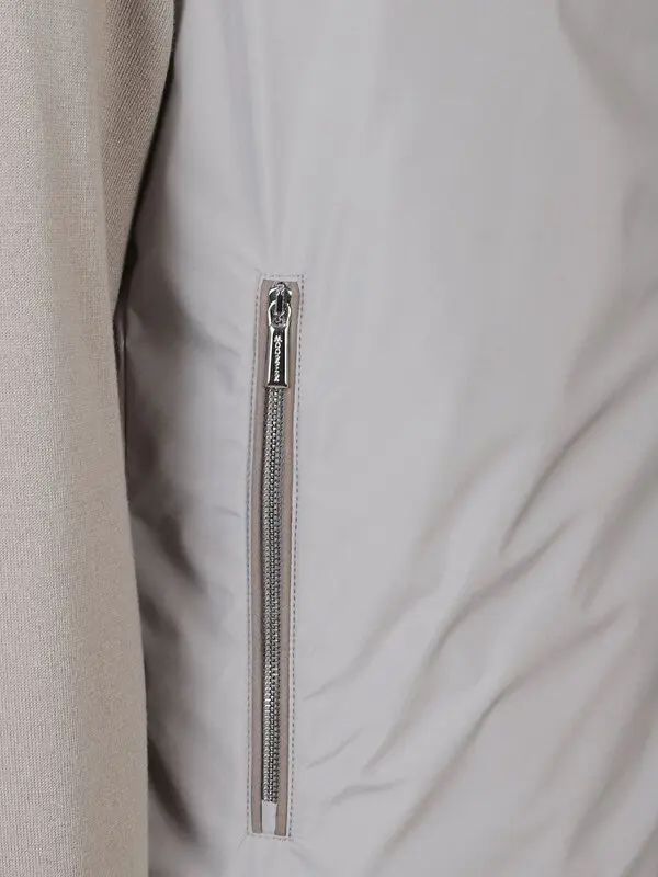 MOORER Technical Fabric And Knit Windbreaker Jacket