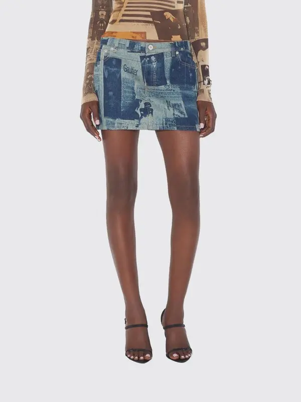 JEAN PAUL GAULTIER Graphic Print Mini Skirt