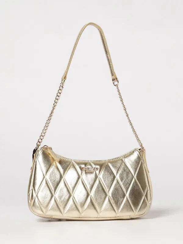 TWINSET Quilted Faux Leather Shoulder Bag With Metal Handle
