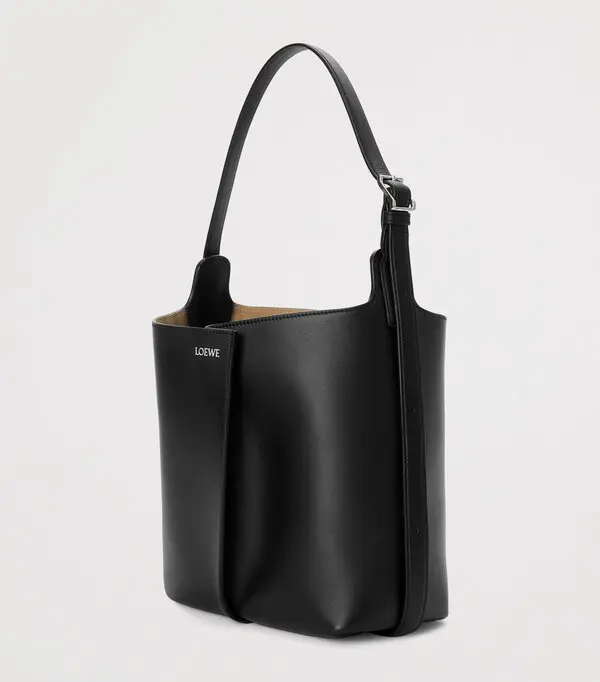 Loewe Medium Leather Bilbao Bucket Bag - Black