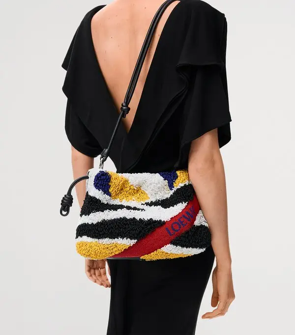 Loewe Medium Bead-embellished Flamenco Purse - Black