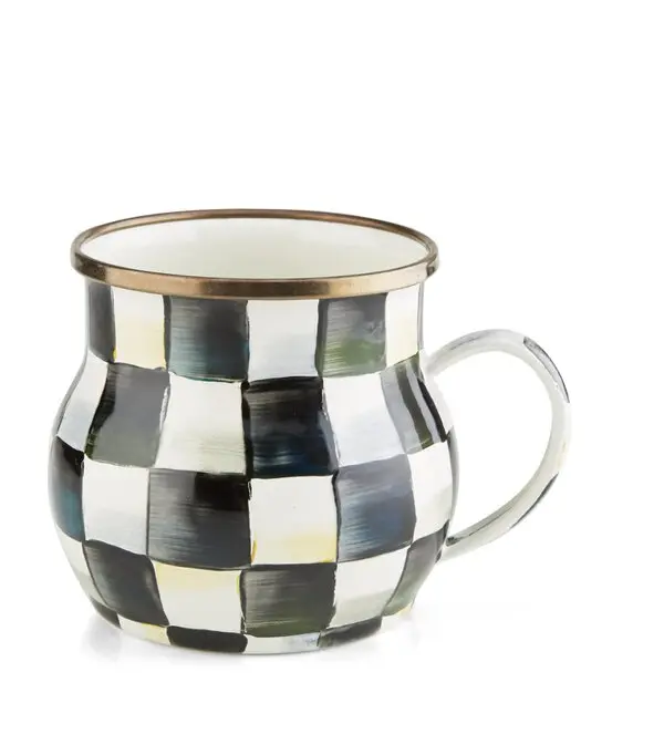 MACKENZIE-CHILDS Courtly Check Enamel Mug