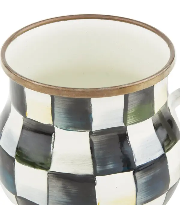 MACKENZIE-CHILDS Courtly Check Enamel Mug