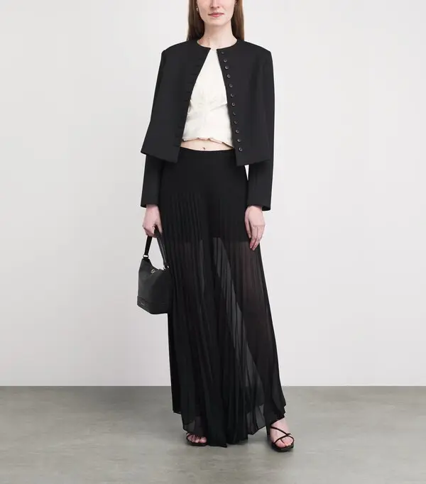 Sandro Organza Pleated Trousers