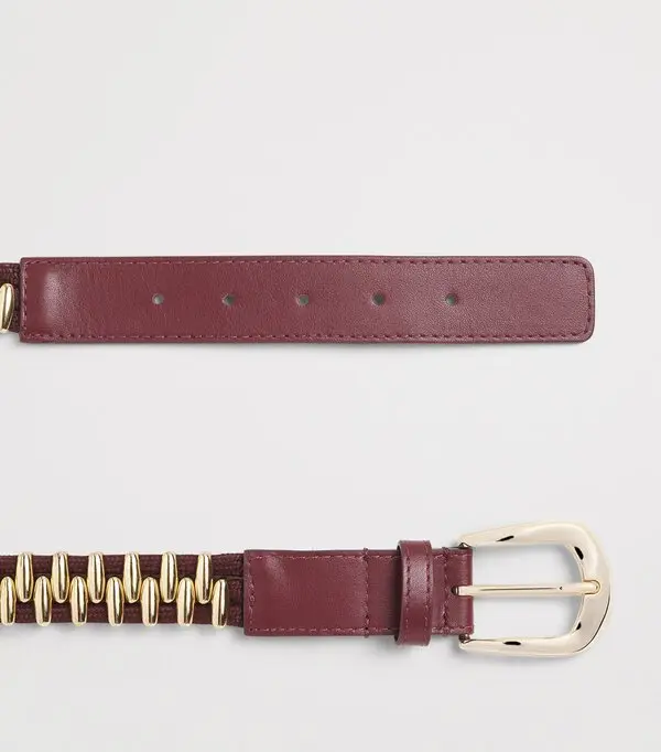 Sandro Leather Studded Belt