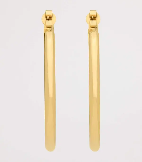 Saint Laurent Cassandre Logo Hoop Earrings