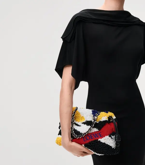 Loewe Medium Bead-embellished Flamenco Purse - Black
