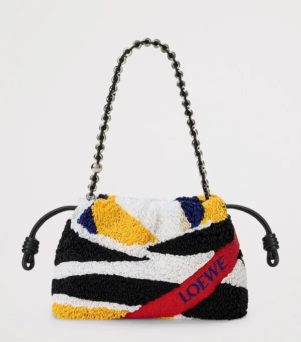 Loewe Medium Bead-embellished Flamenco Purse - Black