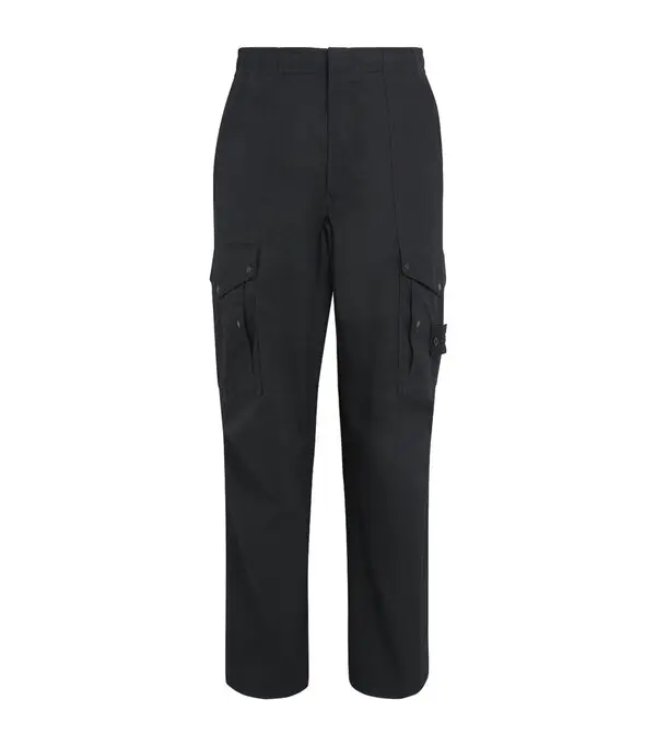 Stone Island Cotton-canvas All-weather Ghost Trousers - Black