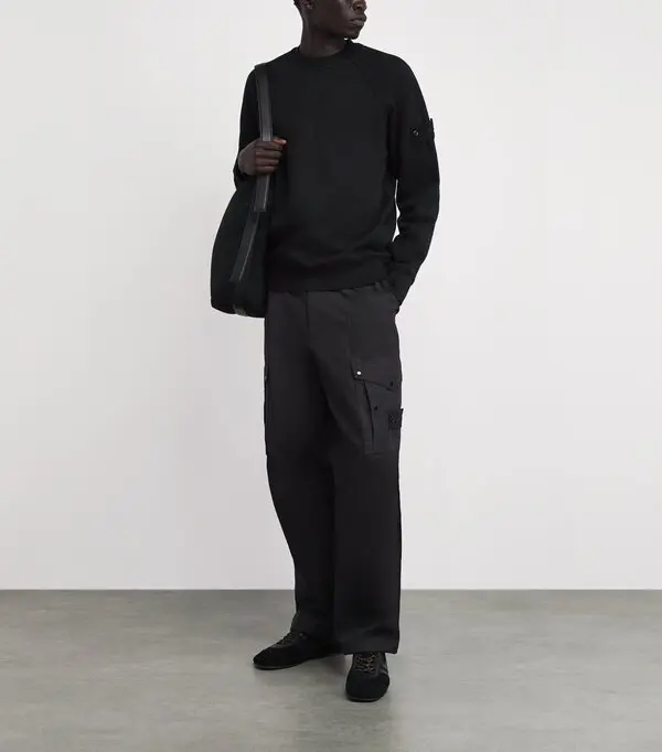 Stone Island Cotton-canvas All-weather Ghost Trousers - Black