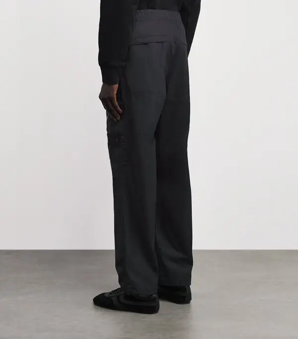 Stone Island Cotton-canvas All-weather Ghost Trousers - Black