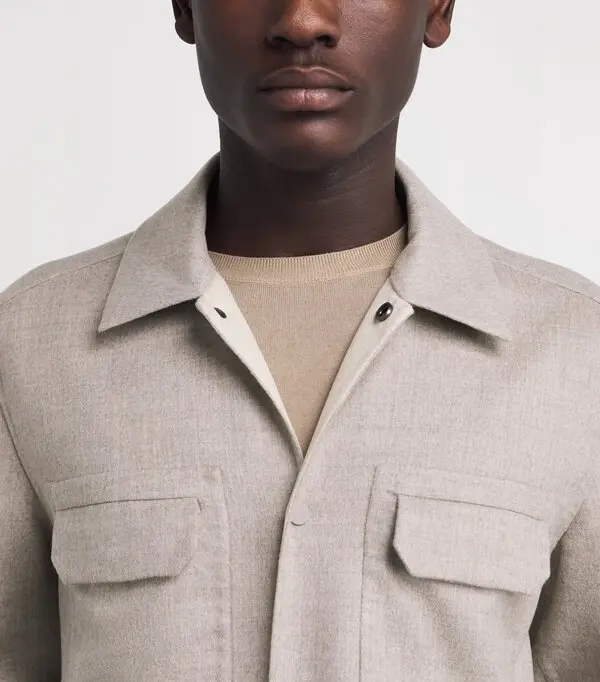 Sease Virgin Wool-cashmere Blend Double Overshirt