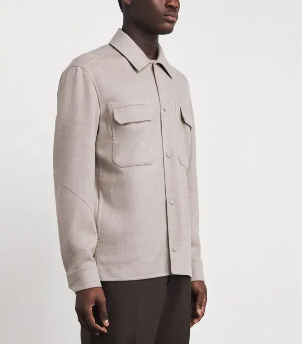 Sease Virgin Wool-cashmere Blend Double Overshirt