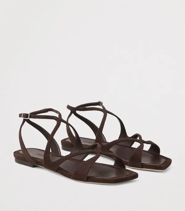 JIMMY CHOO Ayla Suede Sandals - Brown