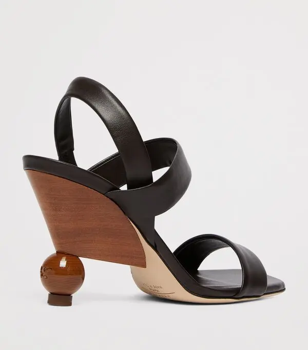 Max Mara Leather Slingback Sandals