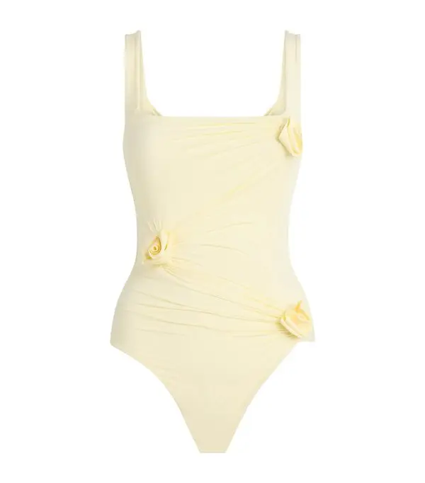 MAYGEL CORONEL Gemma Square-neck Swimsuit - Yellow