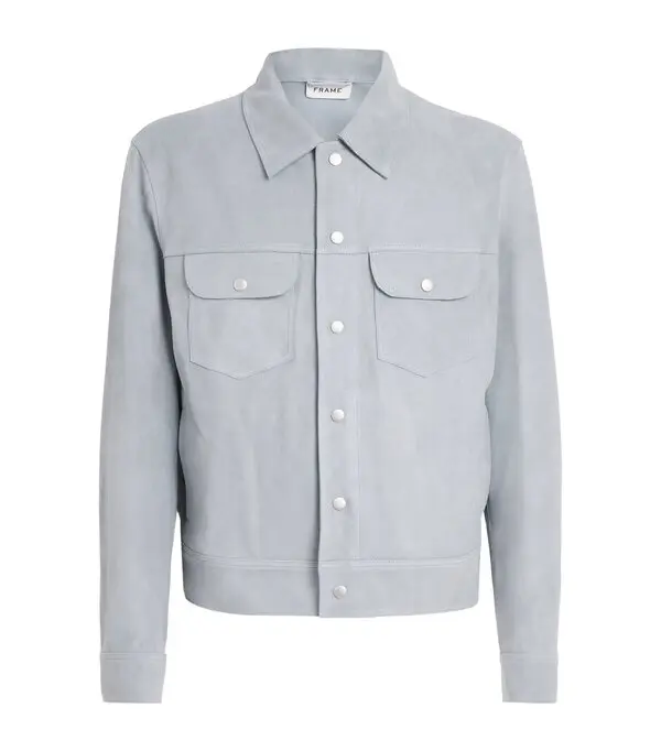 FRAME Suede Trucker Jacket