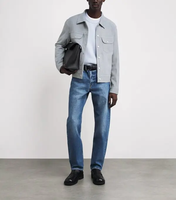 FRAME Suede Trucker Jacket