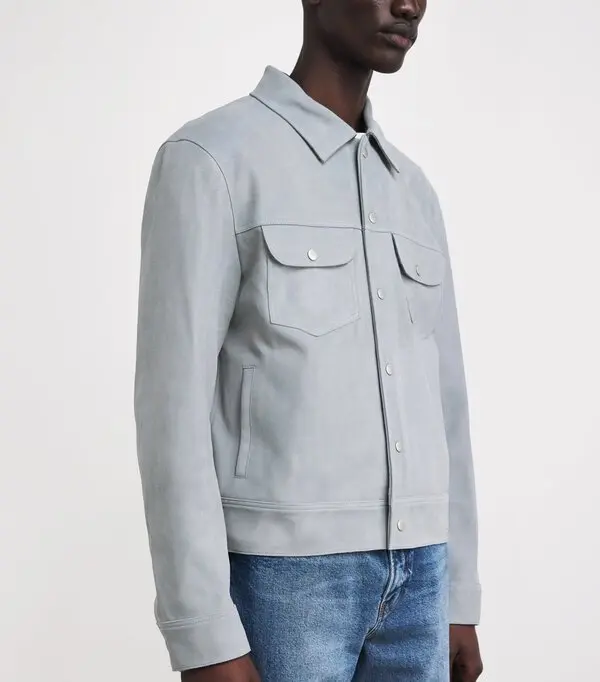 FRAME Suede Trucker Jacket