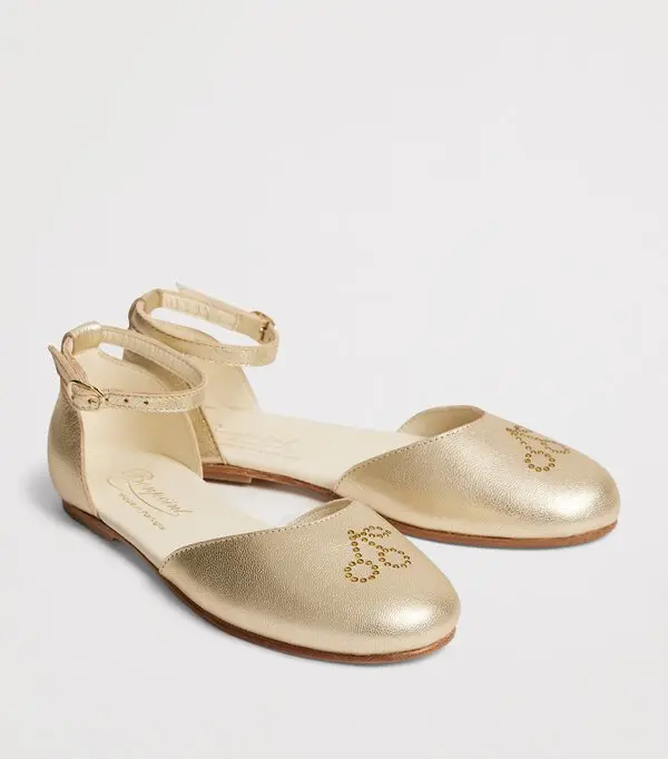 Bonpoint Leather Ballet Flats - Gold