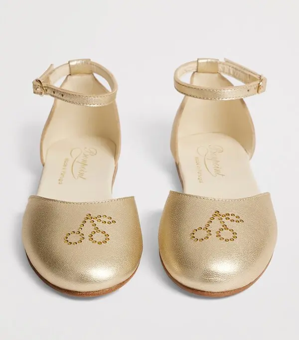 Bonpoint Leather Ballet Flats - Gold