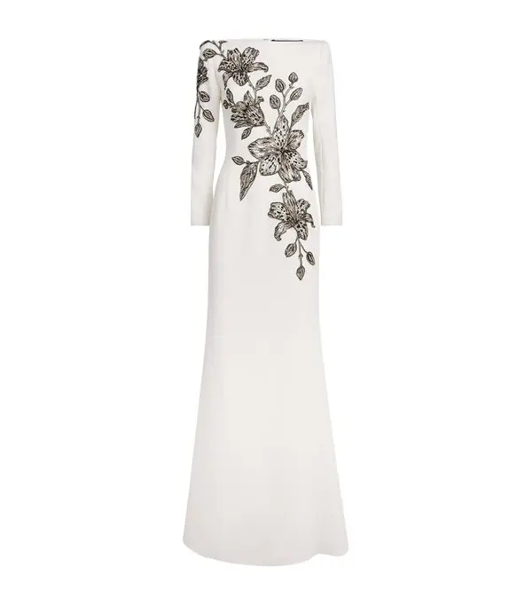 Jenny Packham Embellished Slipper Orchid Gown - White