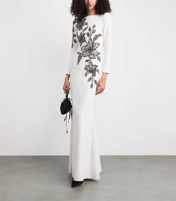 Jenny Packham Embellished Slipper Orchid Gown - White