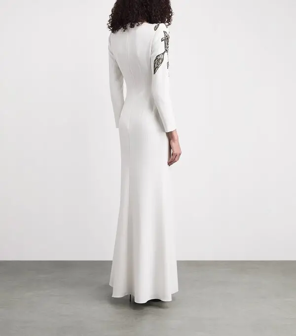 Jenny Packham Embellished Slipper Orchid Gown - White