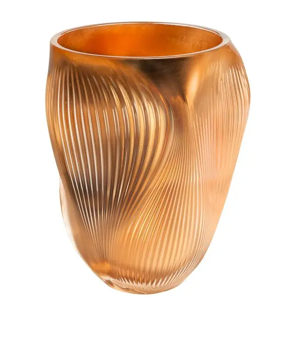 Lalique Large Crystal Alizé Vase
