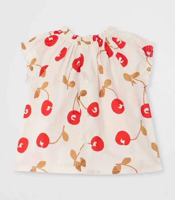 Bonpoint Cotton Cherry Print Blouse