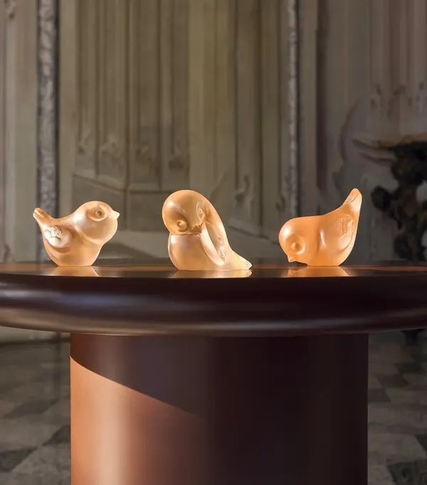 Lalique Piou-piou Wing Up Sculpture