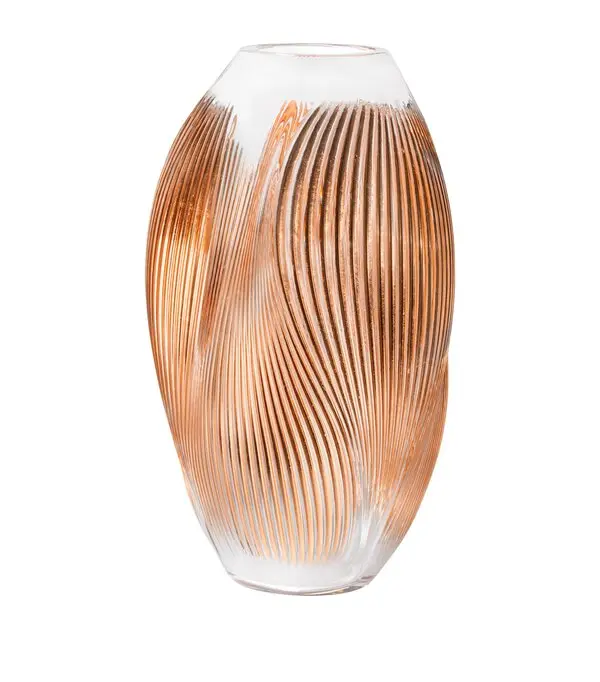 Lalique Medium Crystal Alizé Vase - Clear