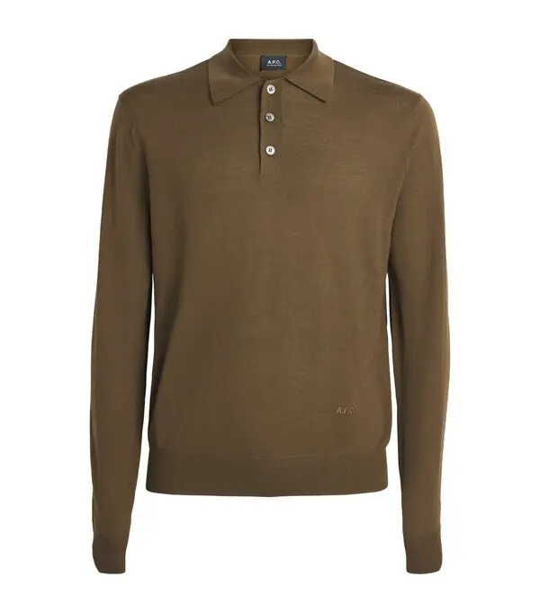 A.p.c. Merino Wool Polo Sweater