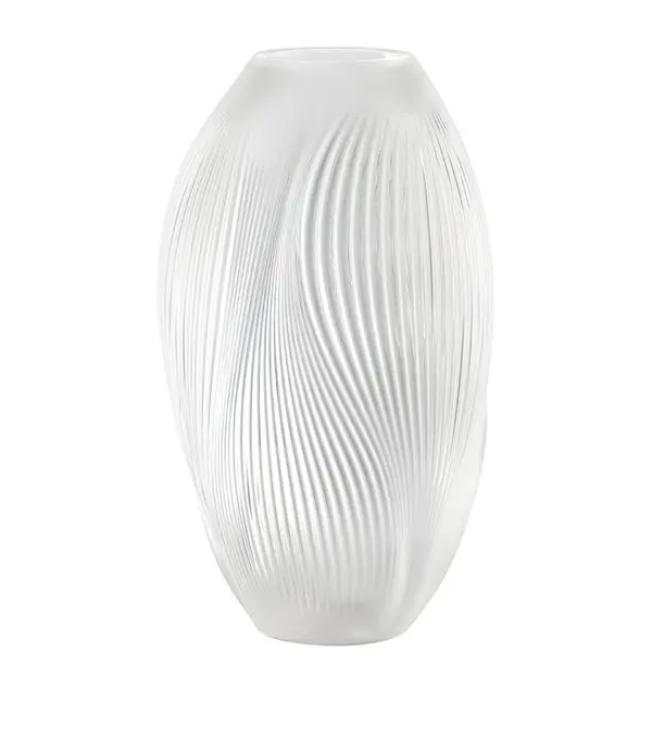 Lalique Crystal Alizé Vase - Clear