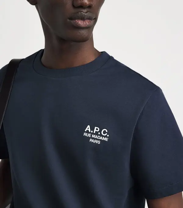 A.p.c. Cotton Logo T-shirt - Navy
