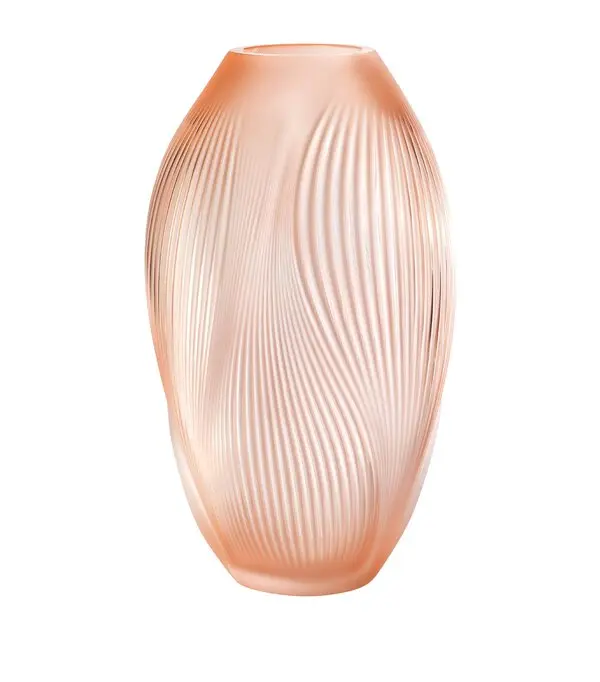 Lalique Medium Crystal Alizé Vase - Clear
