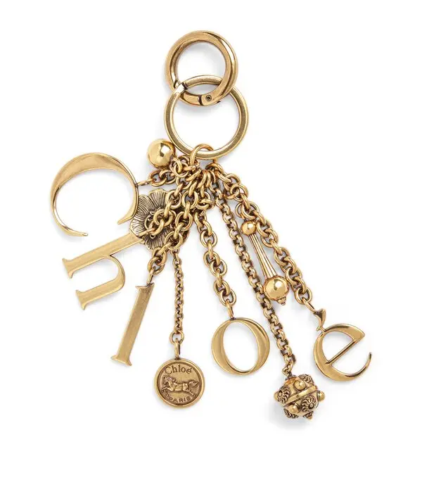 Chloé Symbols Logo Keyring - Brown