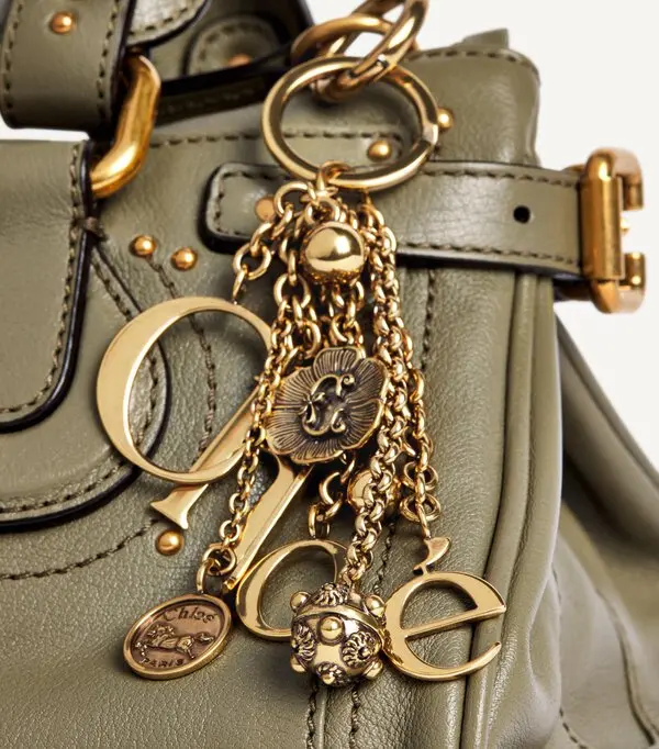 Chloé Symbols Logo Keyring - Brown
