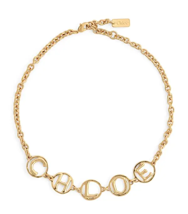 Chloé Script Necklace - Gold