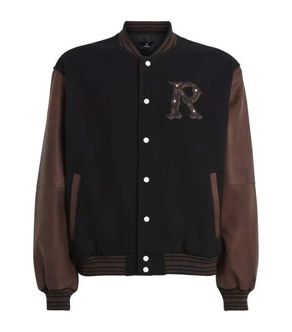 REPRESENT Wool-blend Bomber Jacket - Black